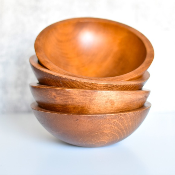 Dining | Wooden Bowls Set Of 4 | Poshmark